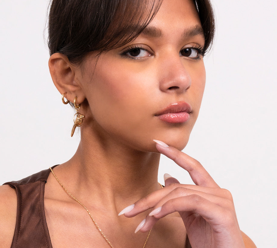 MJ 18k Gold Hoop – Indira Jewelry